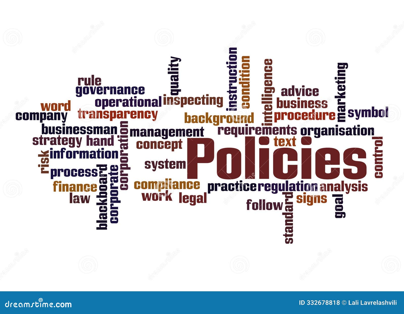 Word Cloud with POLICIES Concept Stock Illustration - Illustration of ...