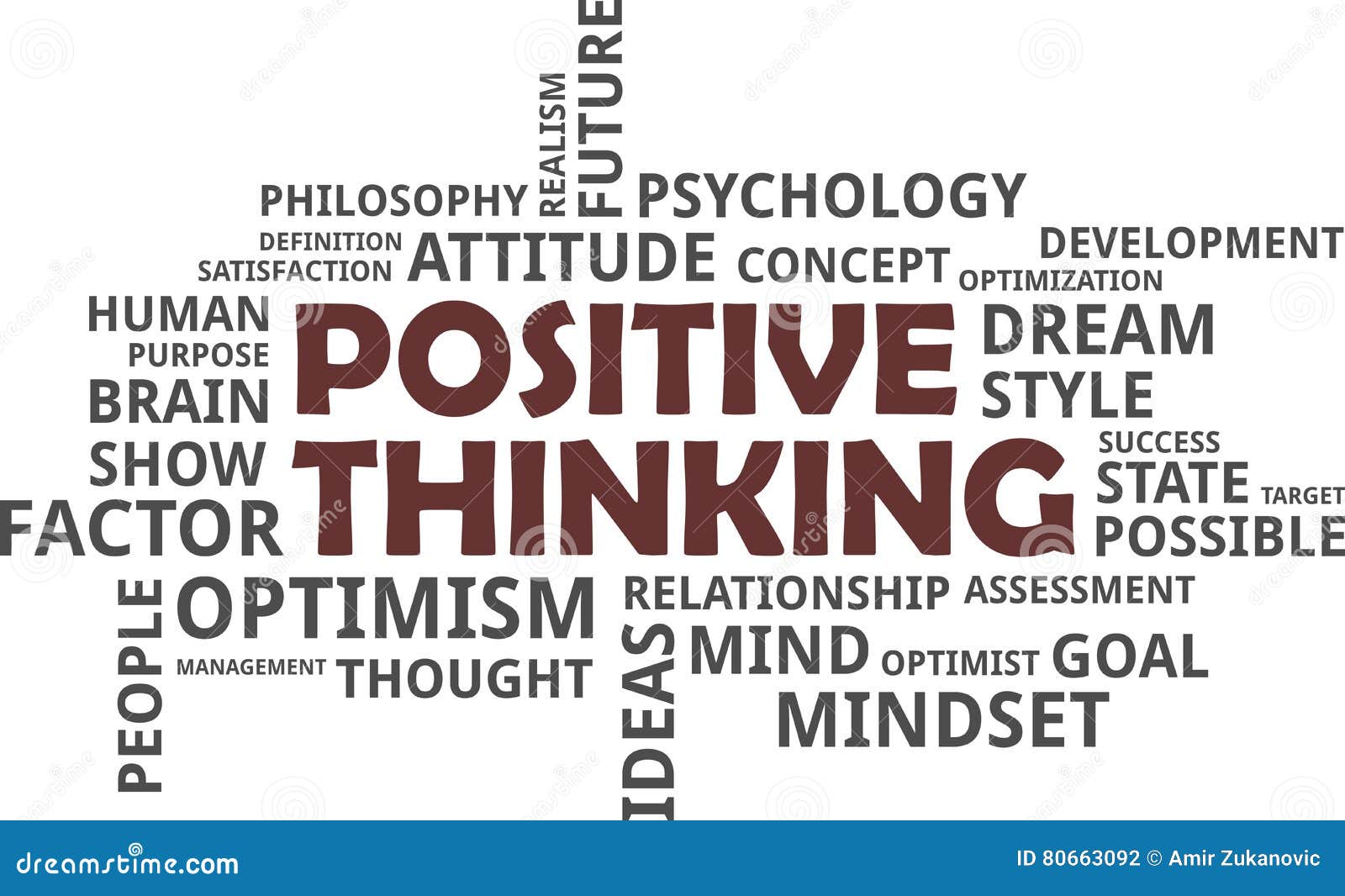 Word Cloud - Positive Thinking Stock Vector - Illustration of positive ...