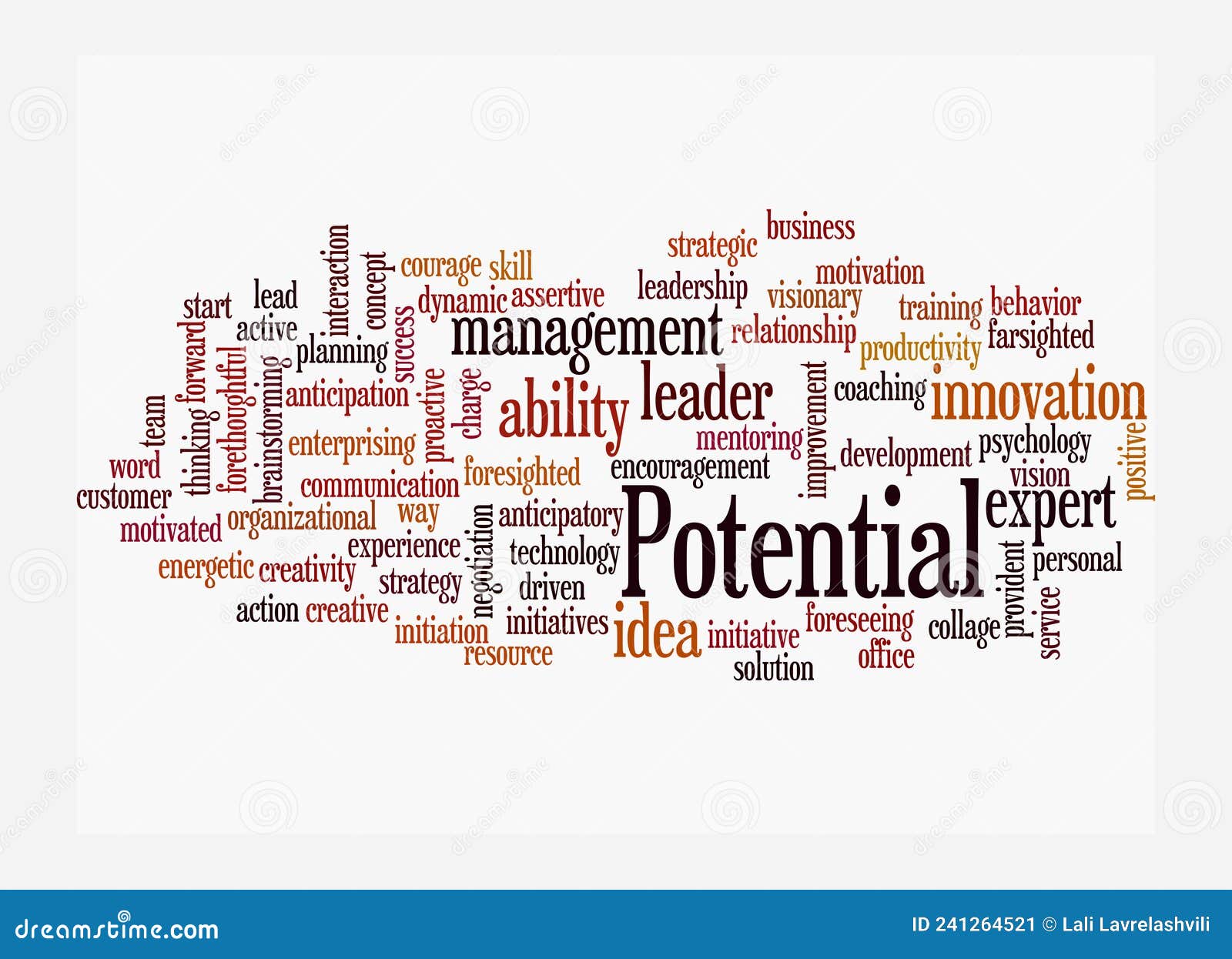 Word Cloud with POTENTIAL Concept, Isolated on a White Background Stock ...