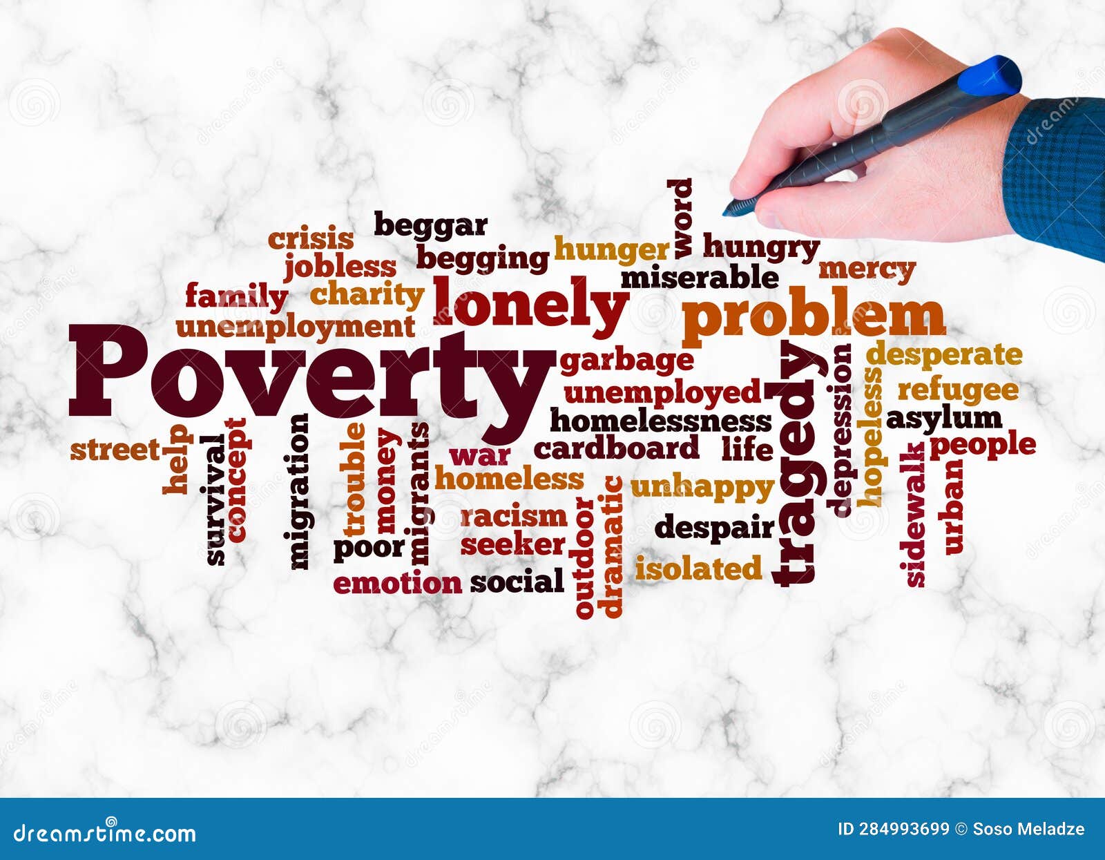 Word Cloud with POVERTY Concept Create with Text only Stock Image ...