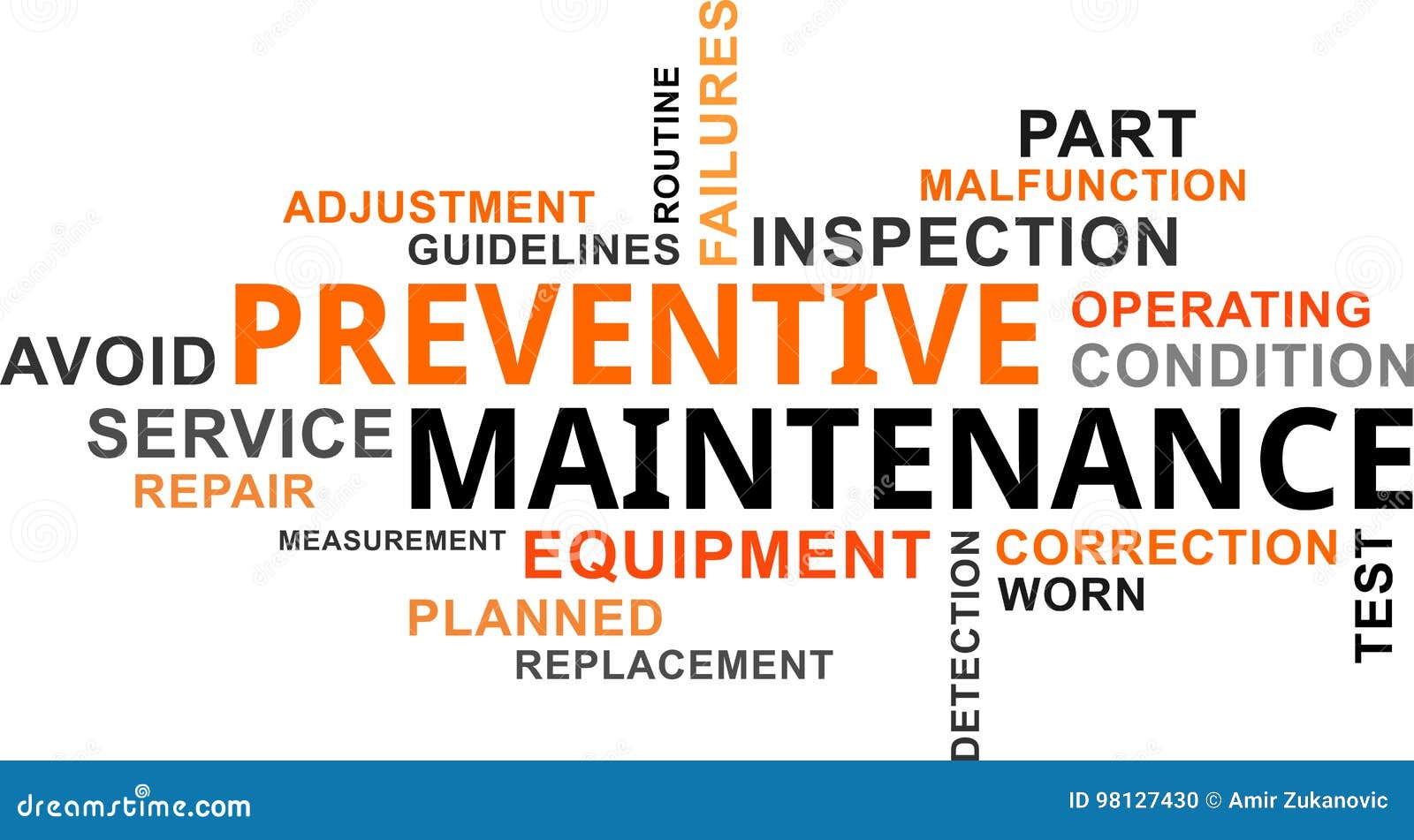 Word Cloud - Preventive Maintenance Stock Vector - Illustration of ...