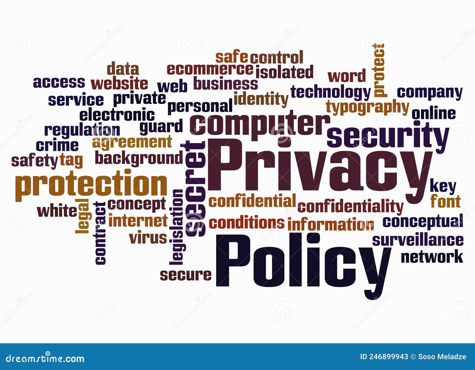 Word Cloud with PRIVACY POLICY Concept Create with Text only Stock ...