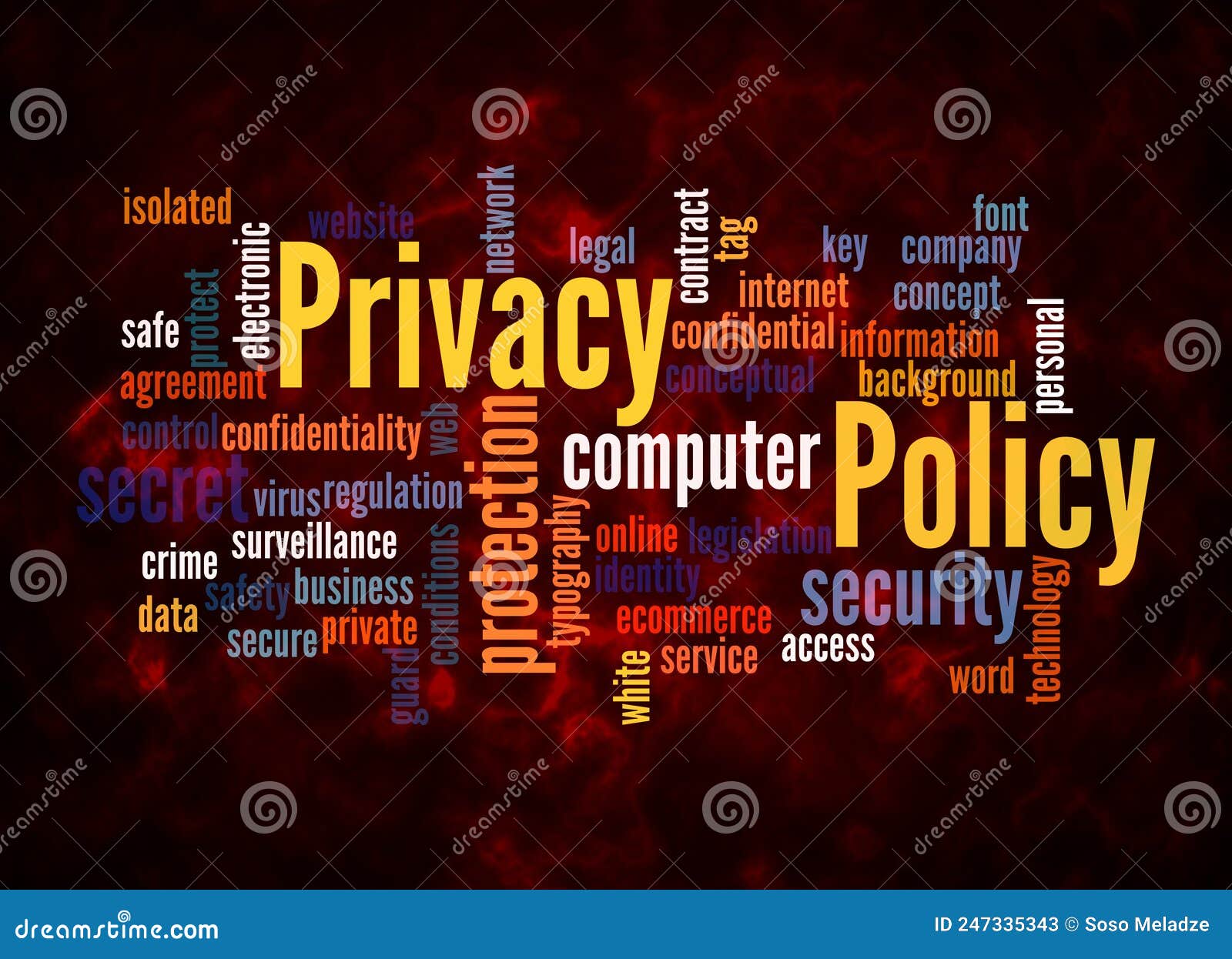 Word Cloud with PRIVACY POLICY Concept Create with Text only Stock ...