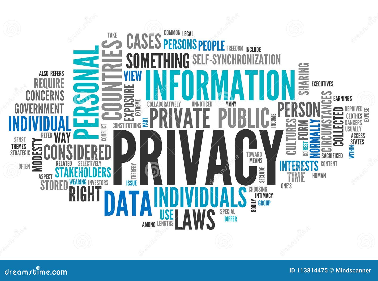 Word Cloud Privacy stock illustration. Illustration of private - 113814475