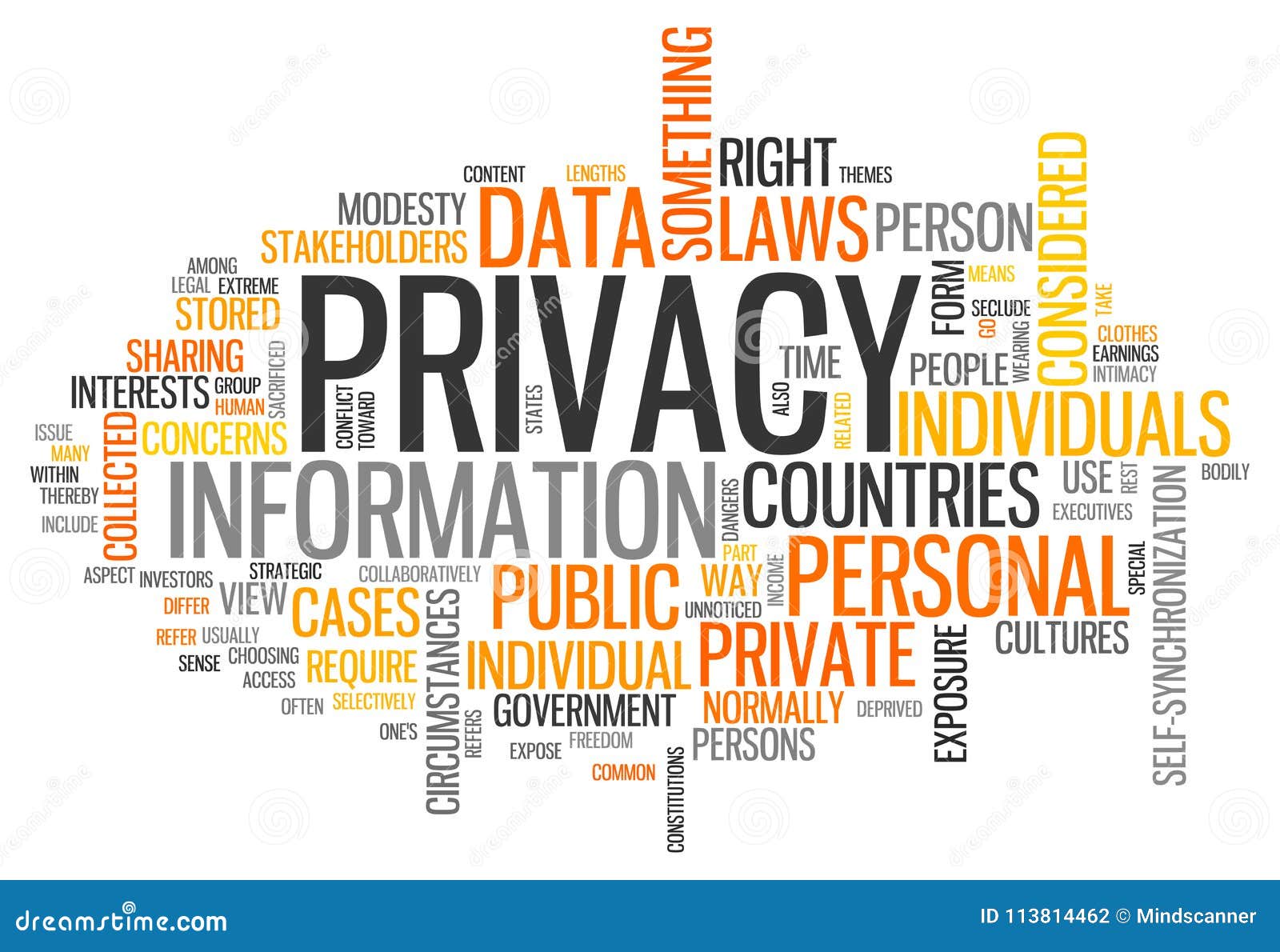 Word Cloud Privacy stock illustration. Illustration of discrete - 113814462