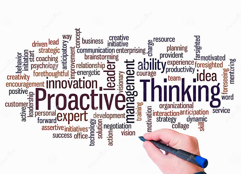 Word Cloud with PROACTIVE THINKING Concept Create with Text only Stock Image - Image of ...