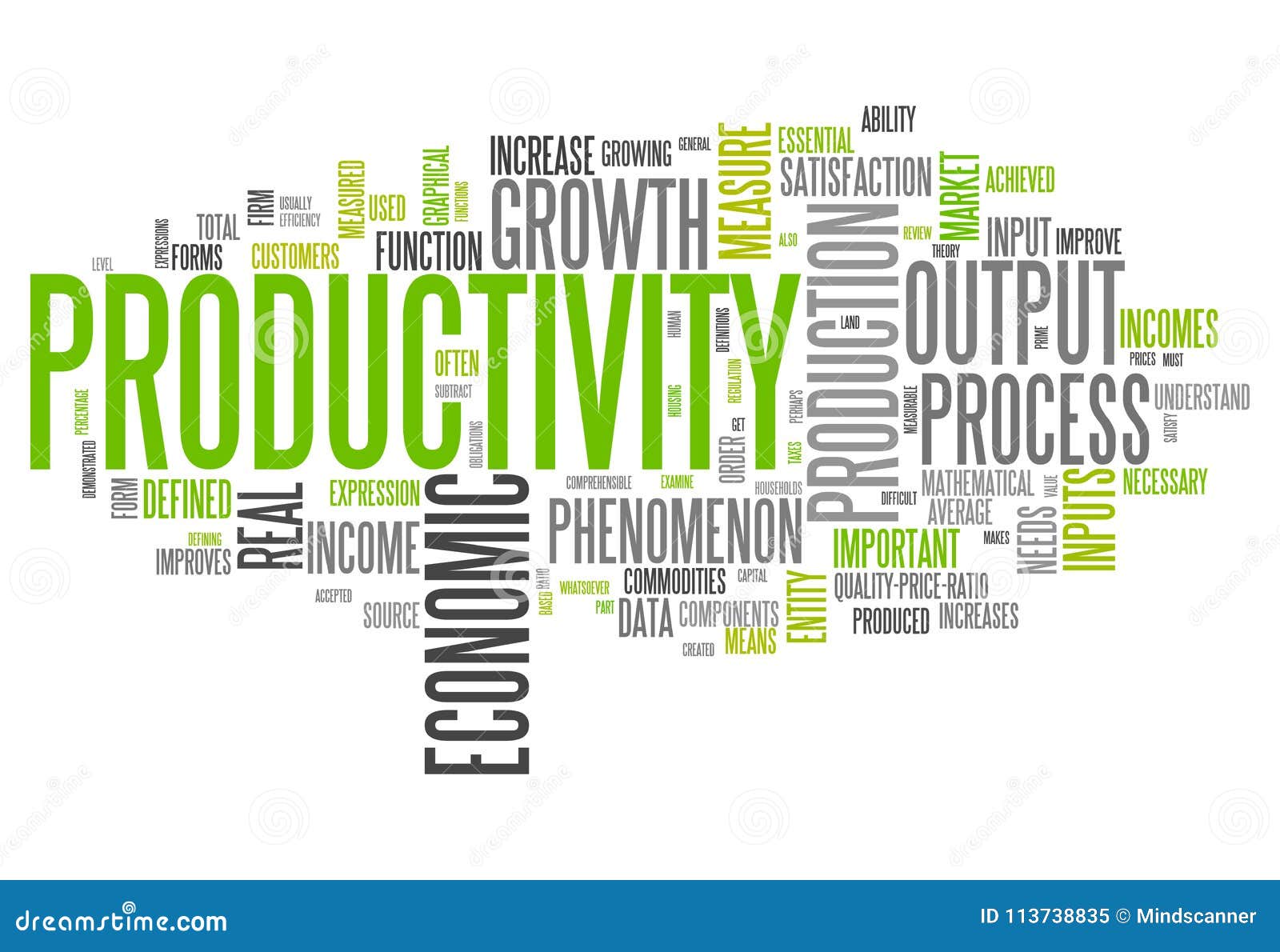 Word Cloud Productivity stock illustration. Illustration of grow ...