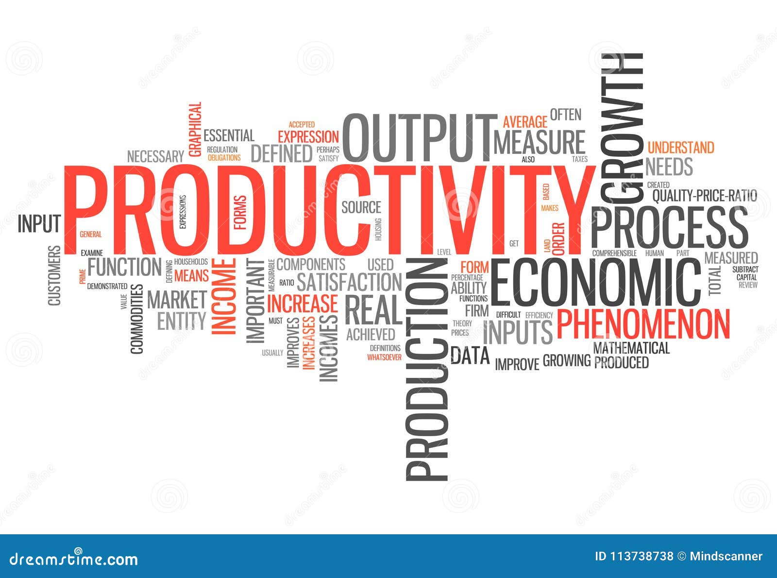 Word Cloud Productivity stock illustration. Illustration of factory ...