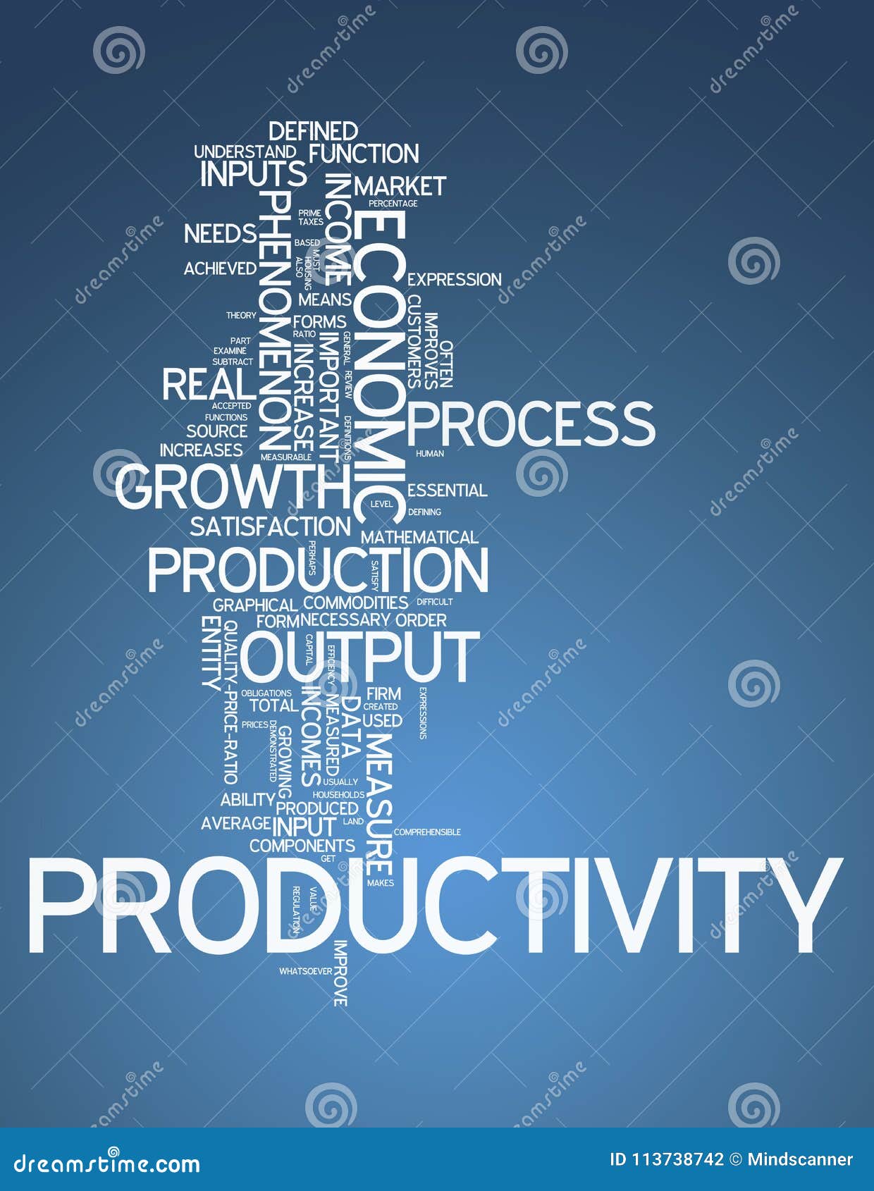 Word Cloud Productivity stock illustration. Illustration of factory ...