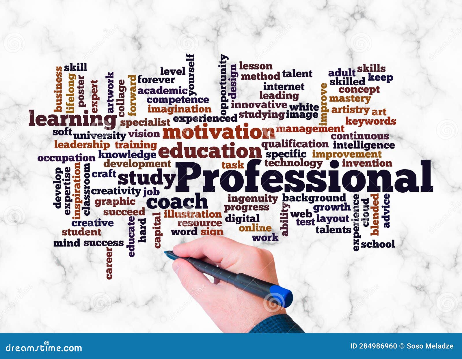 Word Cloud with PROFESSIONAL Concept Create with Text only Stock Photo ...