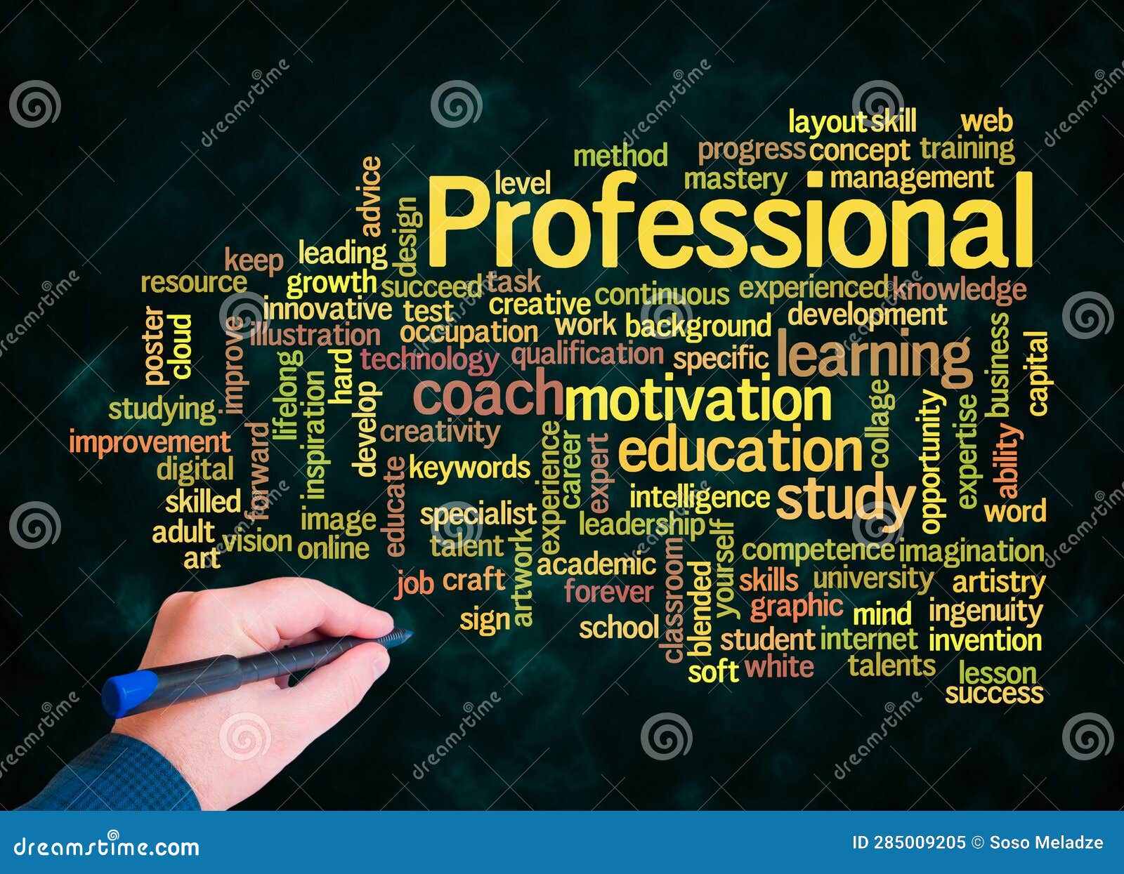 Word Cloud with PROFESSIONAL Concept Create with Text only Stock Image ...