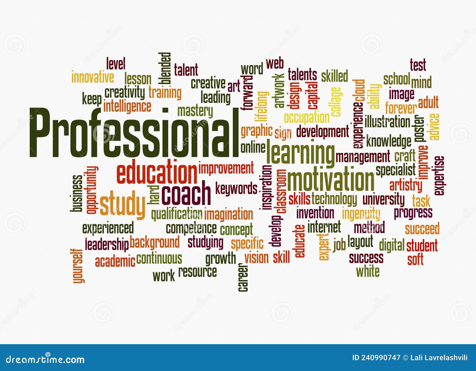Word Cloud with PROFESSIONAL Concept, Isolated on a White Background ...