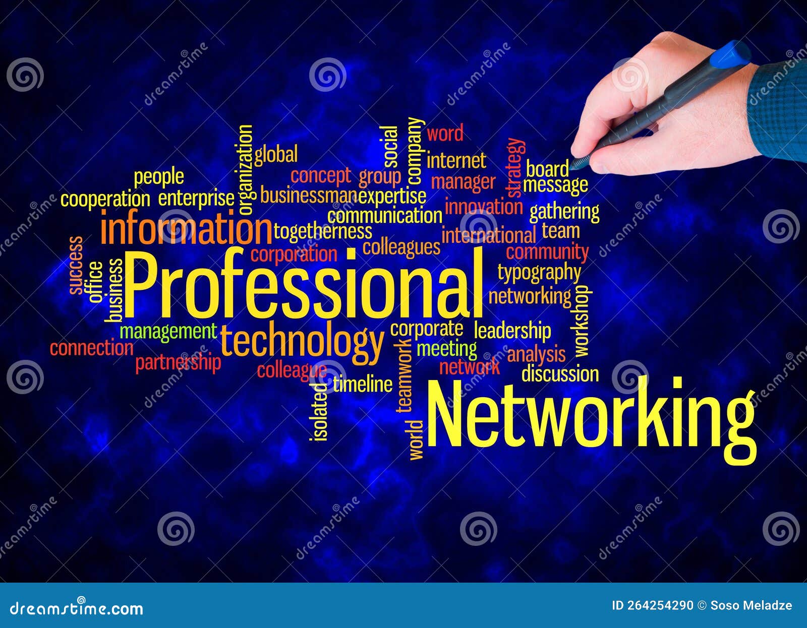 Word Cloud with PROFESSIONAL NETWORKING Concept Create with Text only ...