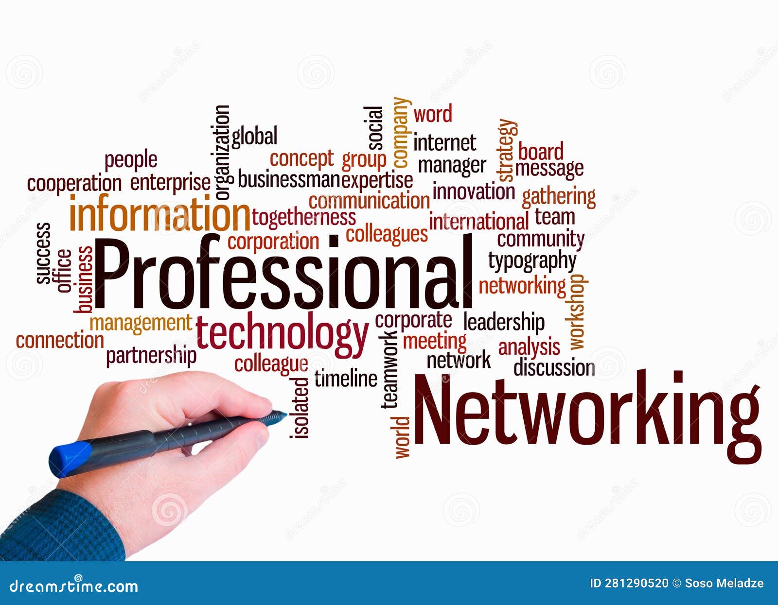 Word Cloud with PROFESSIONAL NETWORKING Concept Create with Text only ...