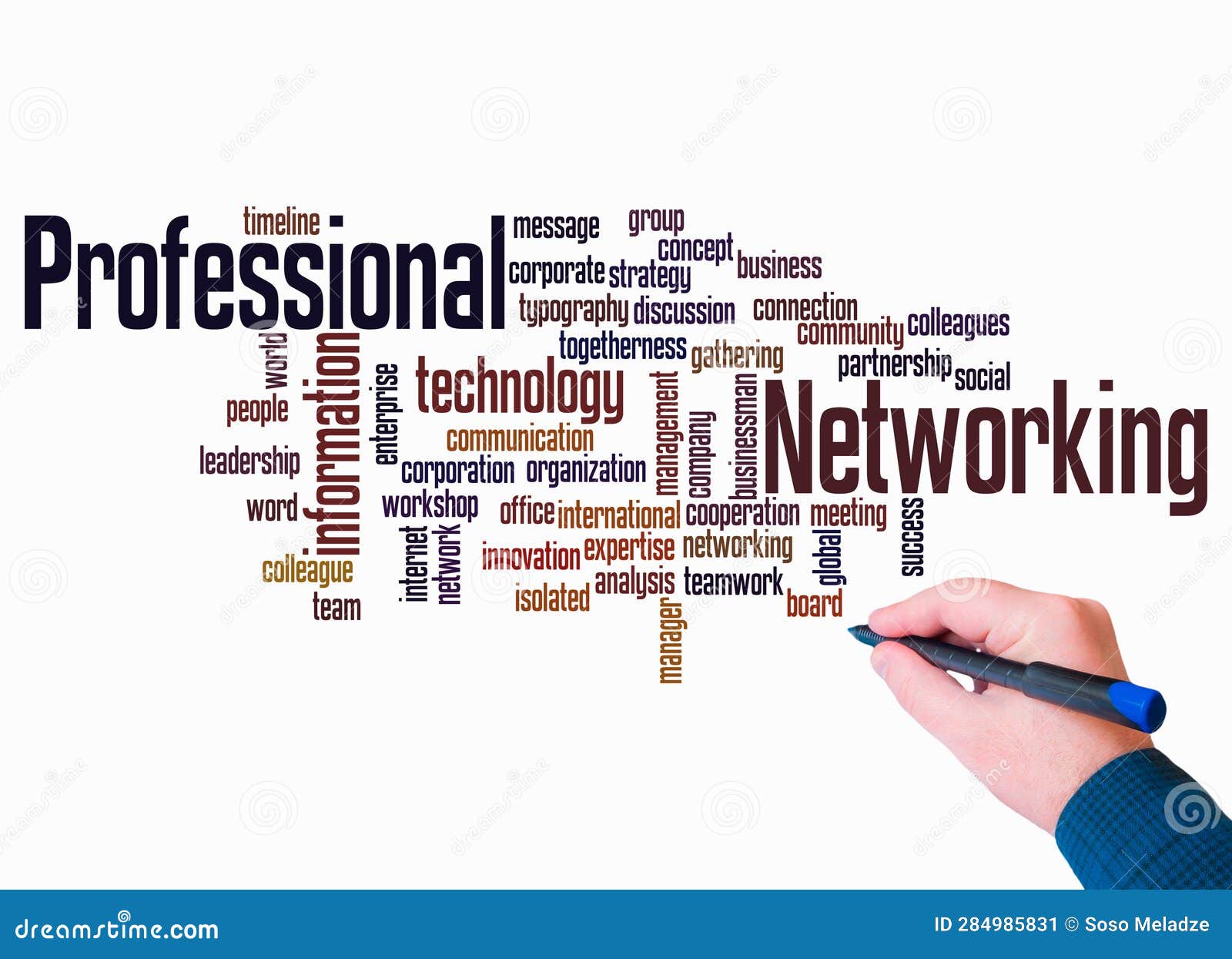 Word Cloud with PROFESSIONAL NETWORKING Concept Create with Text only ...