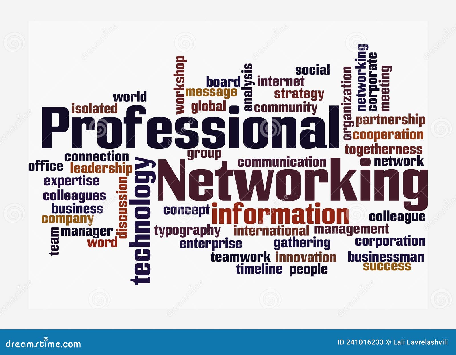 Word Cloud with PROFESSIONAL NETWORKING Concept, Isolated on a White ...