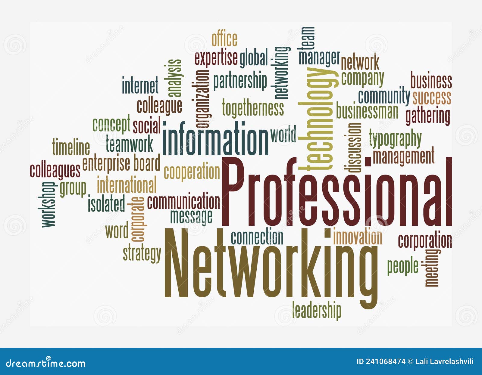 Word Cloud with PROFESSIONAL NETWORKING Concept, Isolated on a White ...