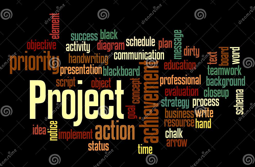 Word Cloud with PROJECT Concept Stock Illustration - Illustration of ...
