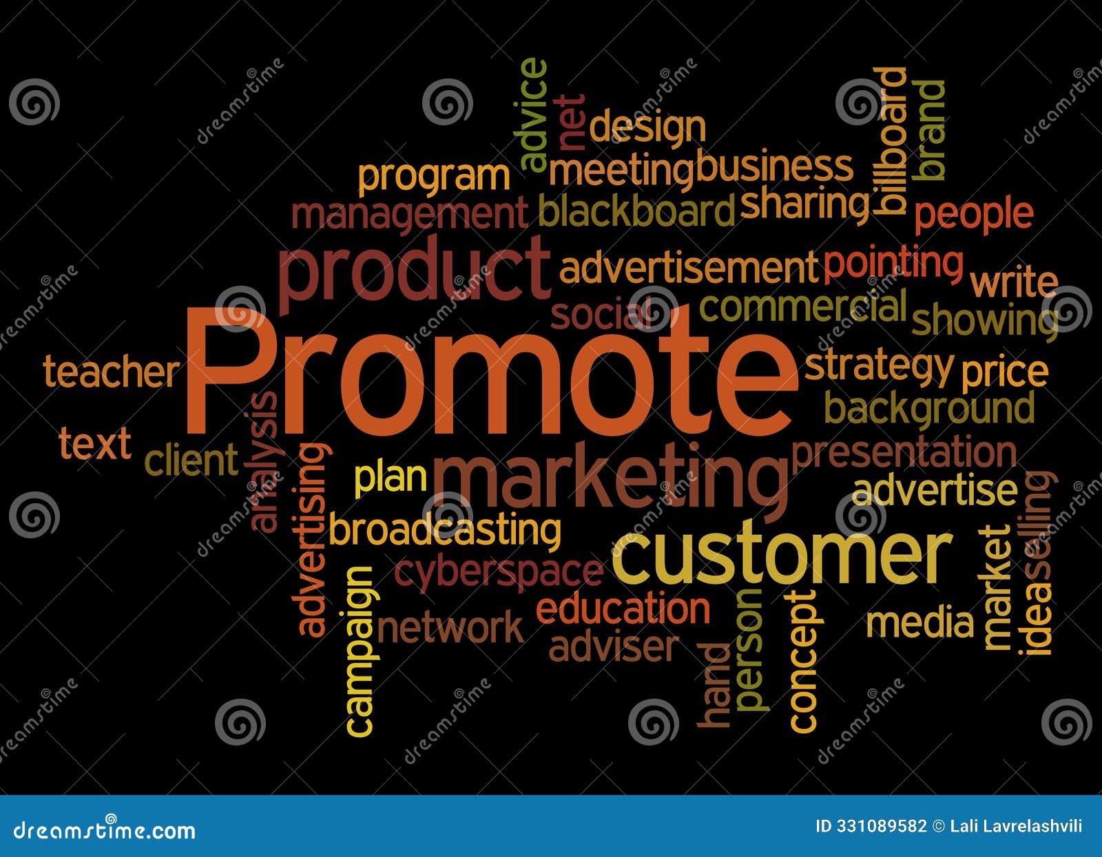Word Cloud with PROMOTE Concept Stock Photo - Image of campaign ...