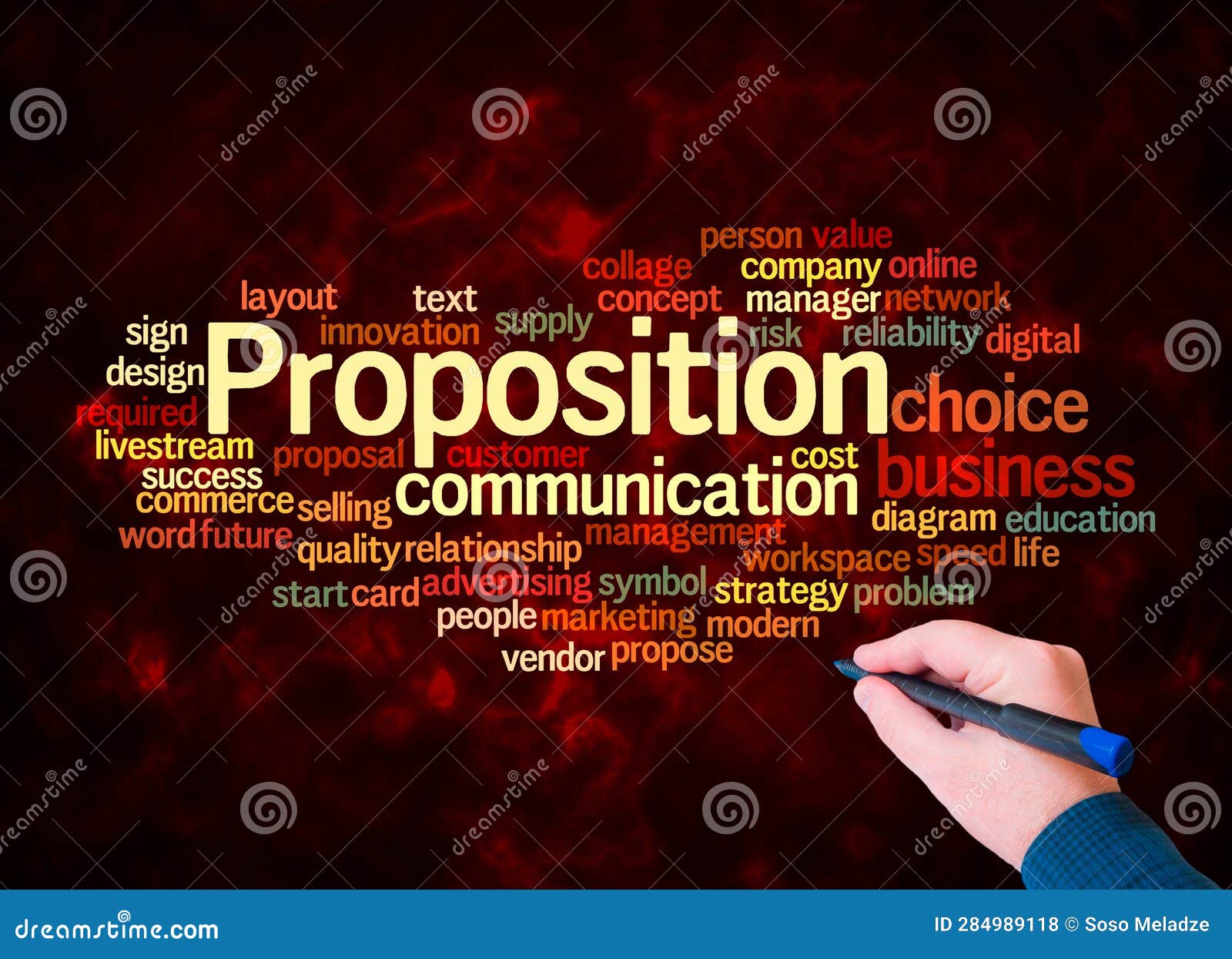 Word Cloud with PROPOSITION Concept Create with Text only Stock Photo ...
