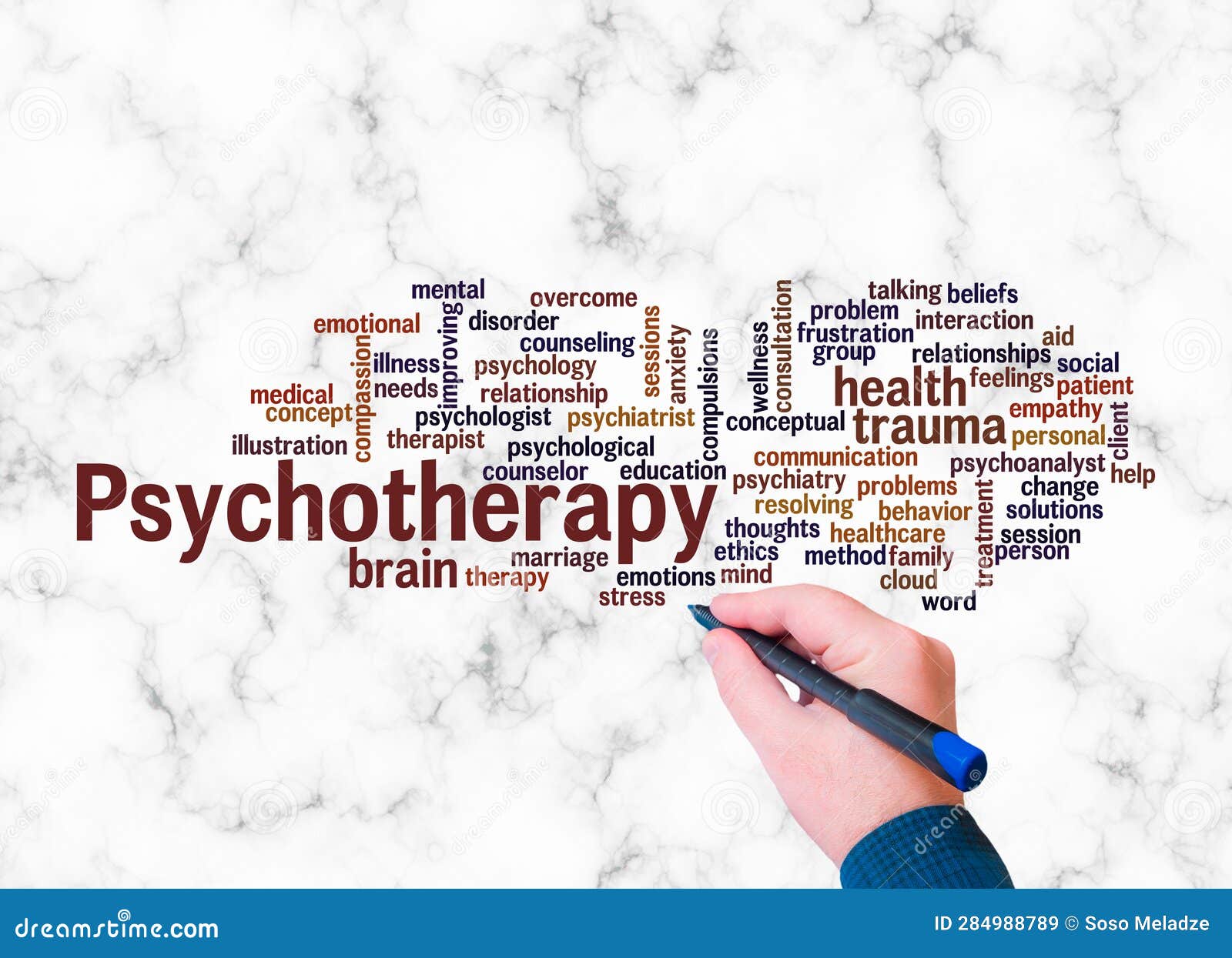 Word Cloud with PSYCHOTHERAPY Concept Create with Text only Stock Image ...