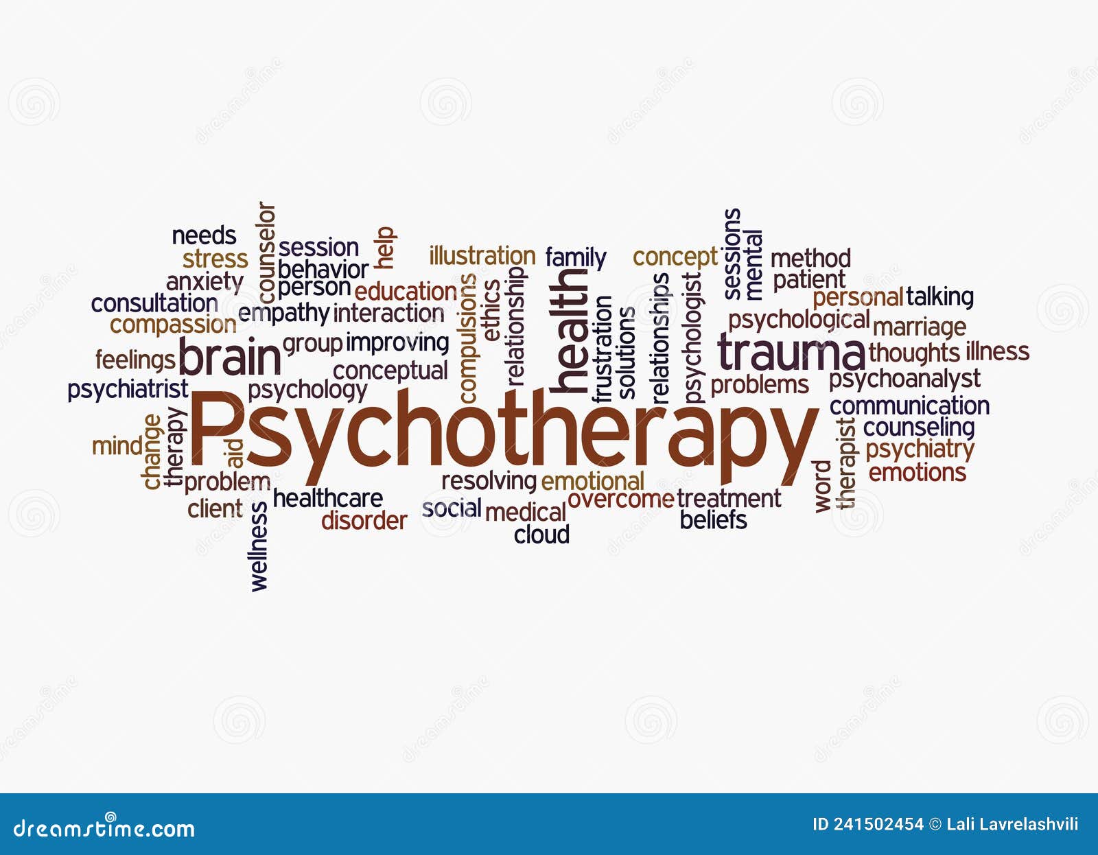 Word Cloud with PSYCHOTHERAPY Concept, Isolated on a White Background ...