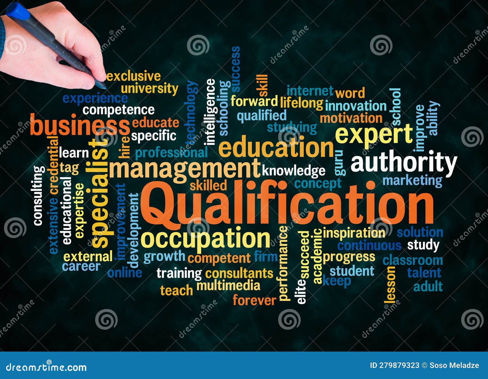 Word Cloud with QUALIFICATION Concept Create with Text only Stock Image ...
