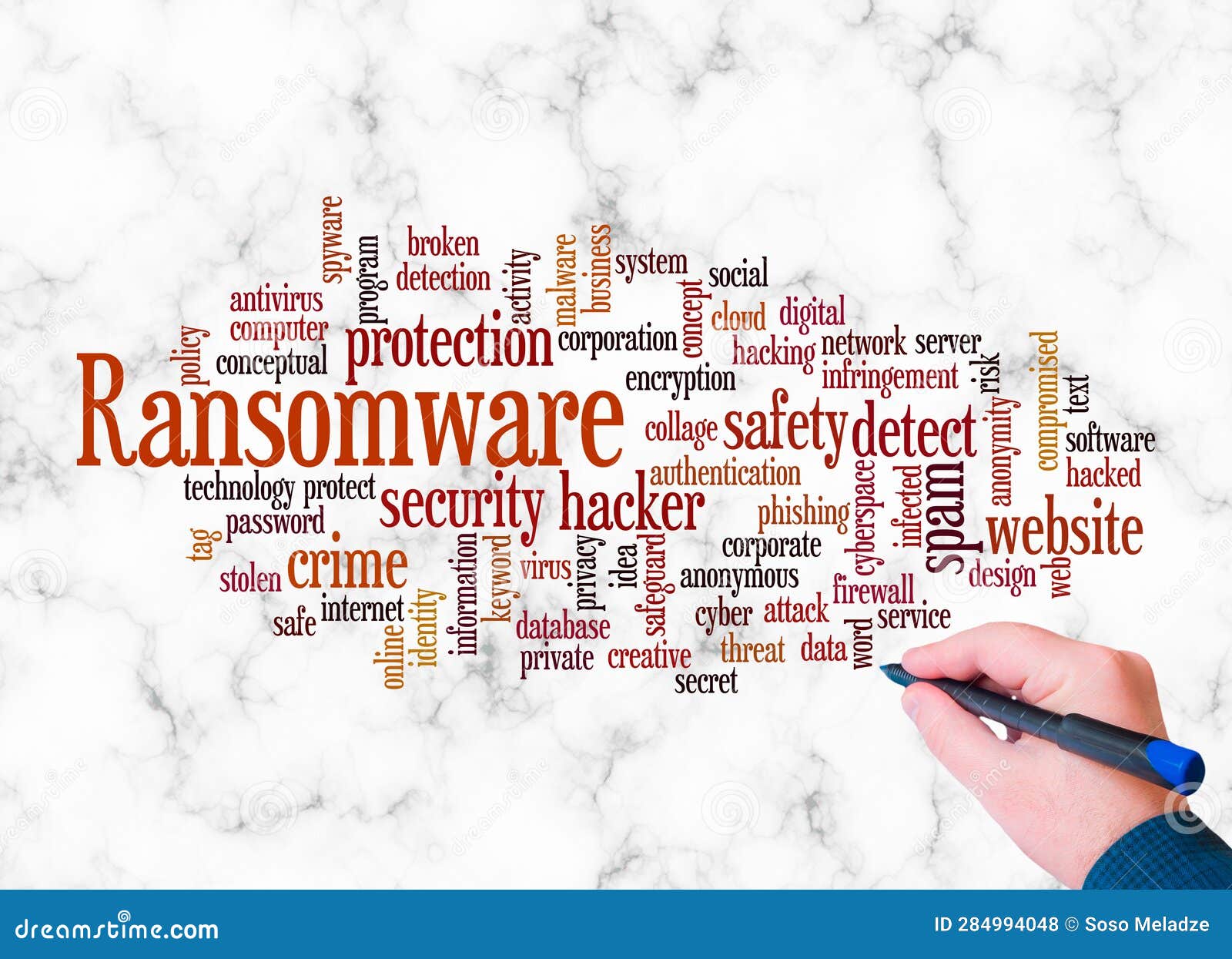 Word Cloud with RANSOMWARE Concept Create with Text only Stock Photo ...