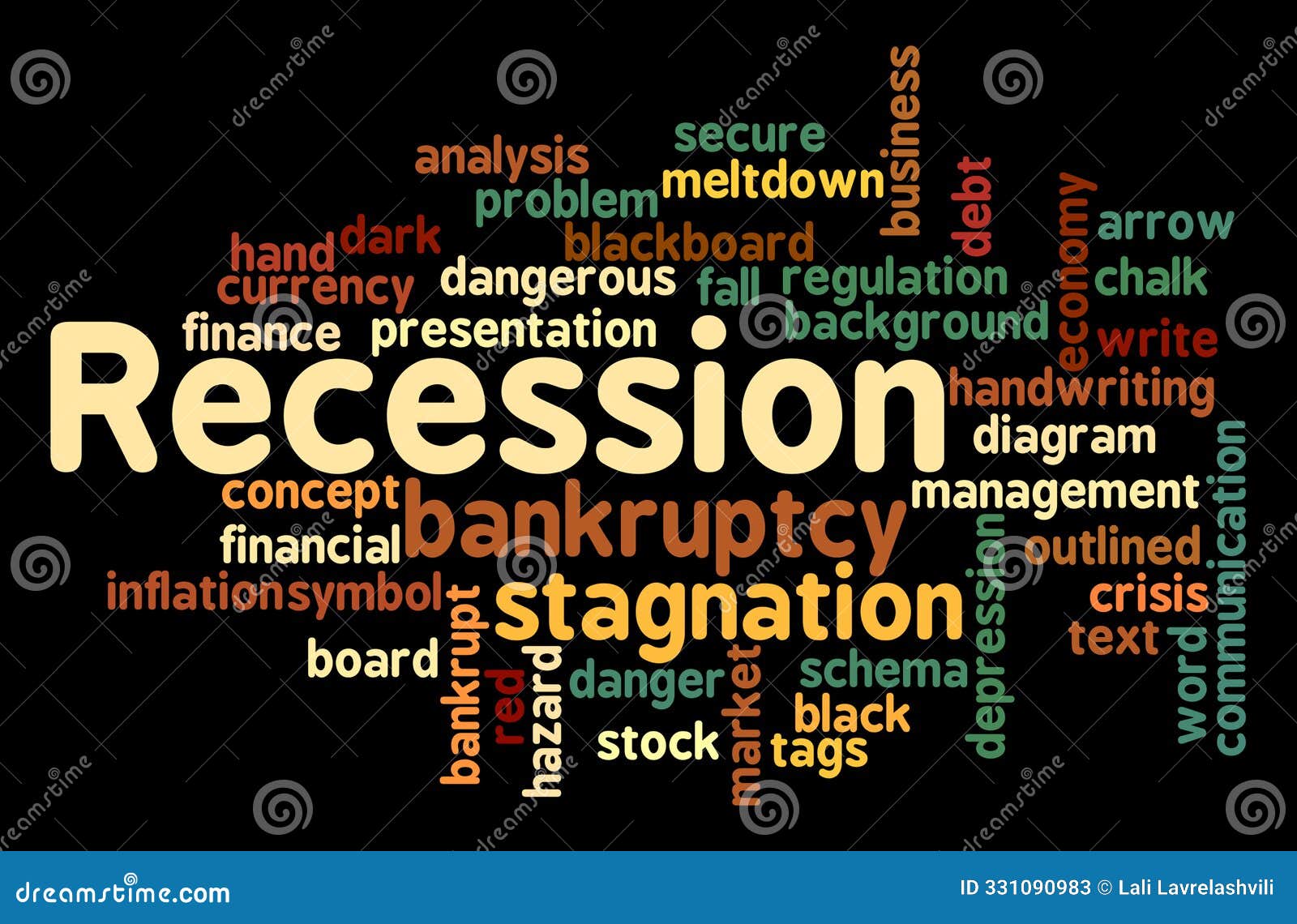 Word Cloud with RECESSION Concept Stock Illustration - Illustration of ...
