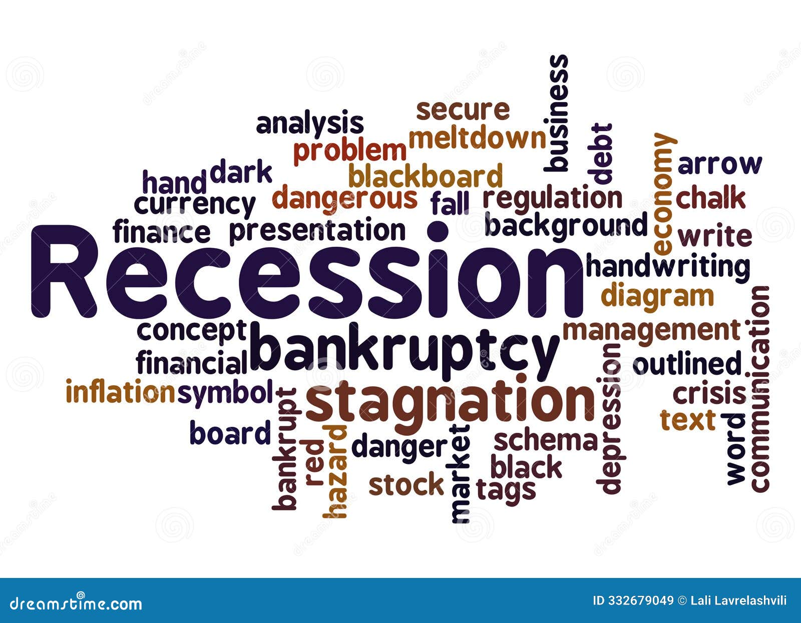 Word Cloud with RECESSION Concept Stock Illustration - Illustration of ...
