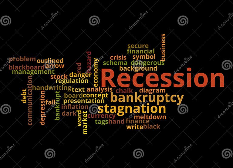 Word Cloud with RECESSION Concept Stock Illustration - Illustration of ...