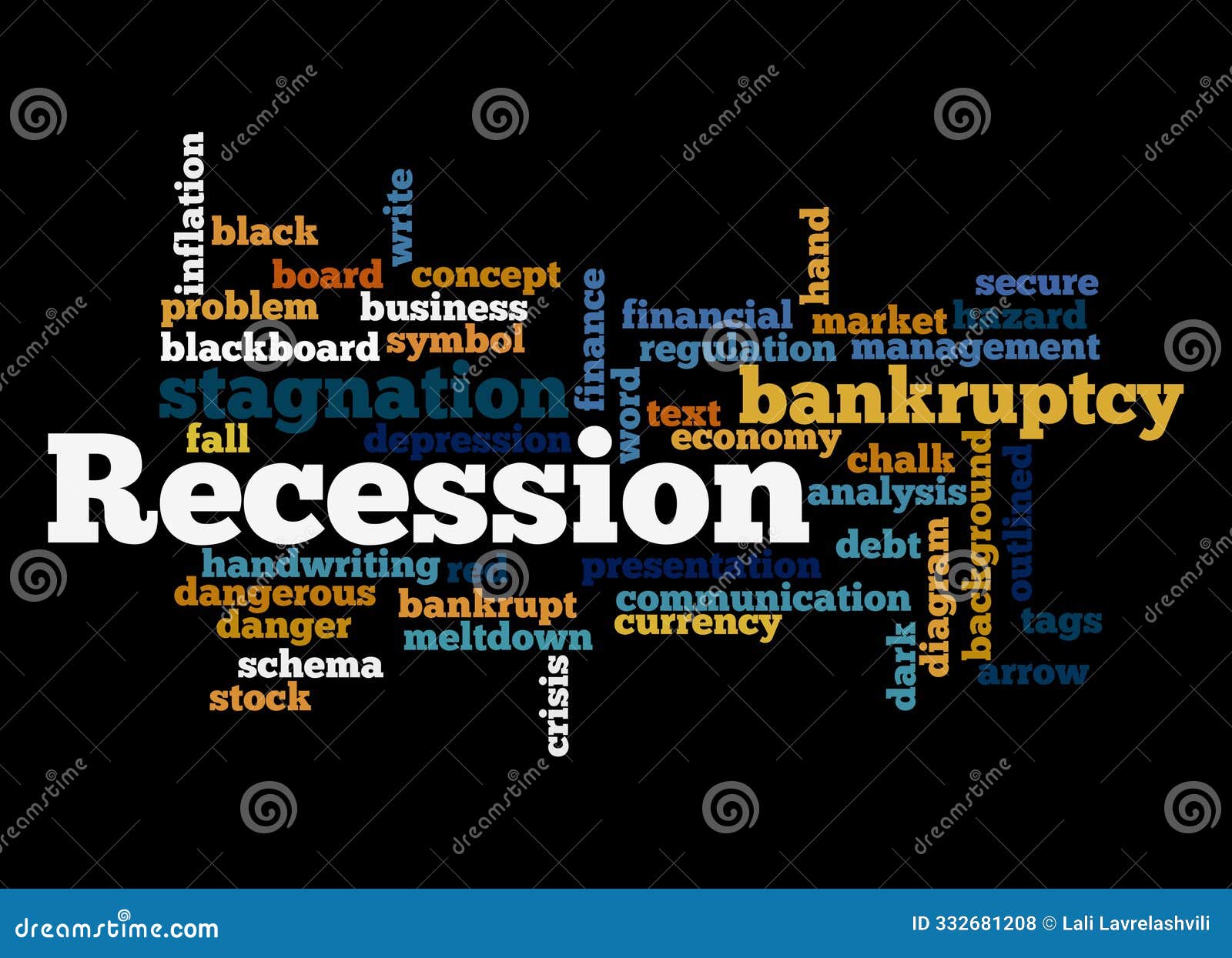 Word Cloud with RECESSION Concept Stock Illustration - Illustration of ...