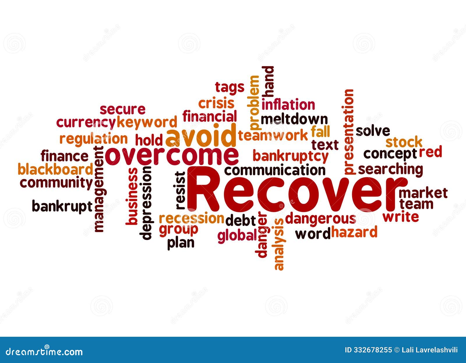 Word Cloud with RECOVER Concept Stock Illustration - Illustration of ...