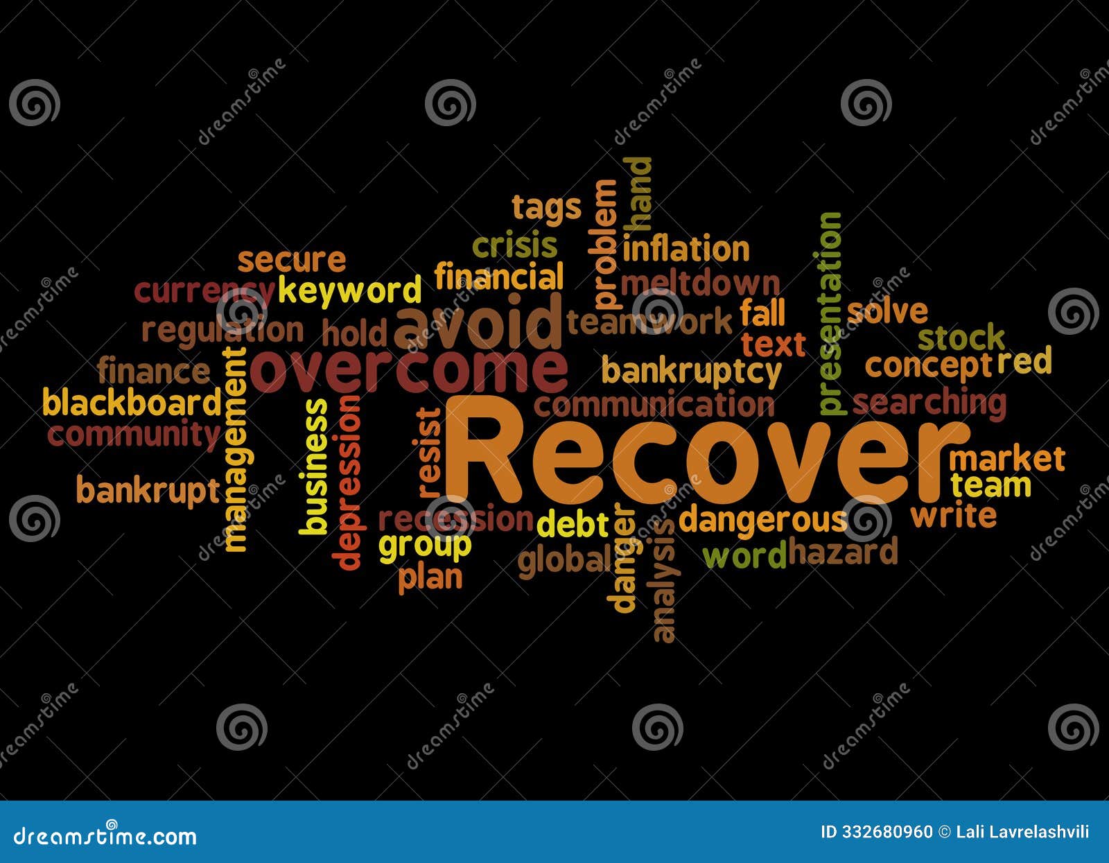 Recover Word Spelled Out On Yellow Keyboard Keys Stock Image ...
