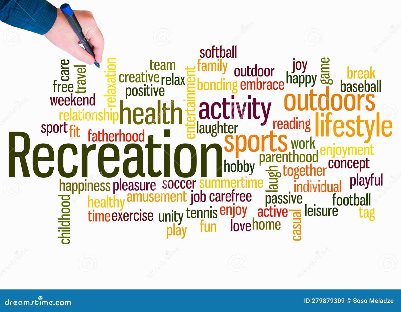 Word Cloud with RECREATION Concept Create with Text only Stock Image ...