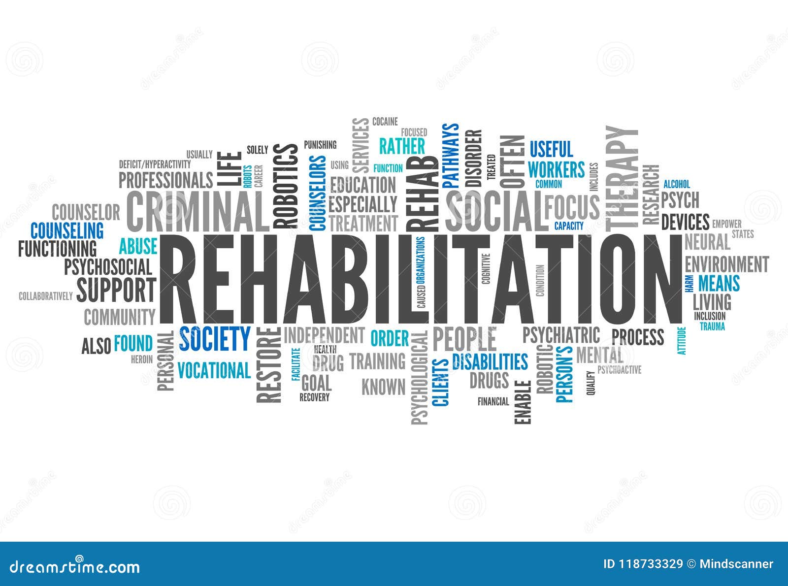Word Cloud Rehabilitation stock illustration. Illustration of artwork ...