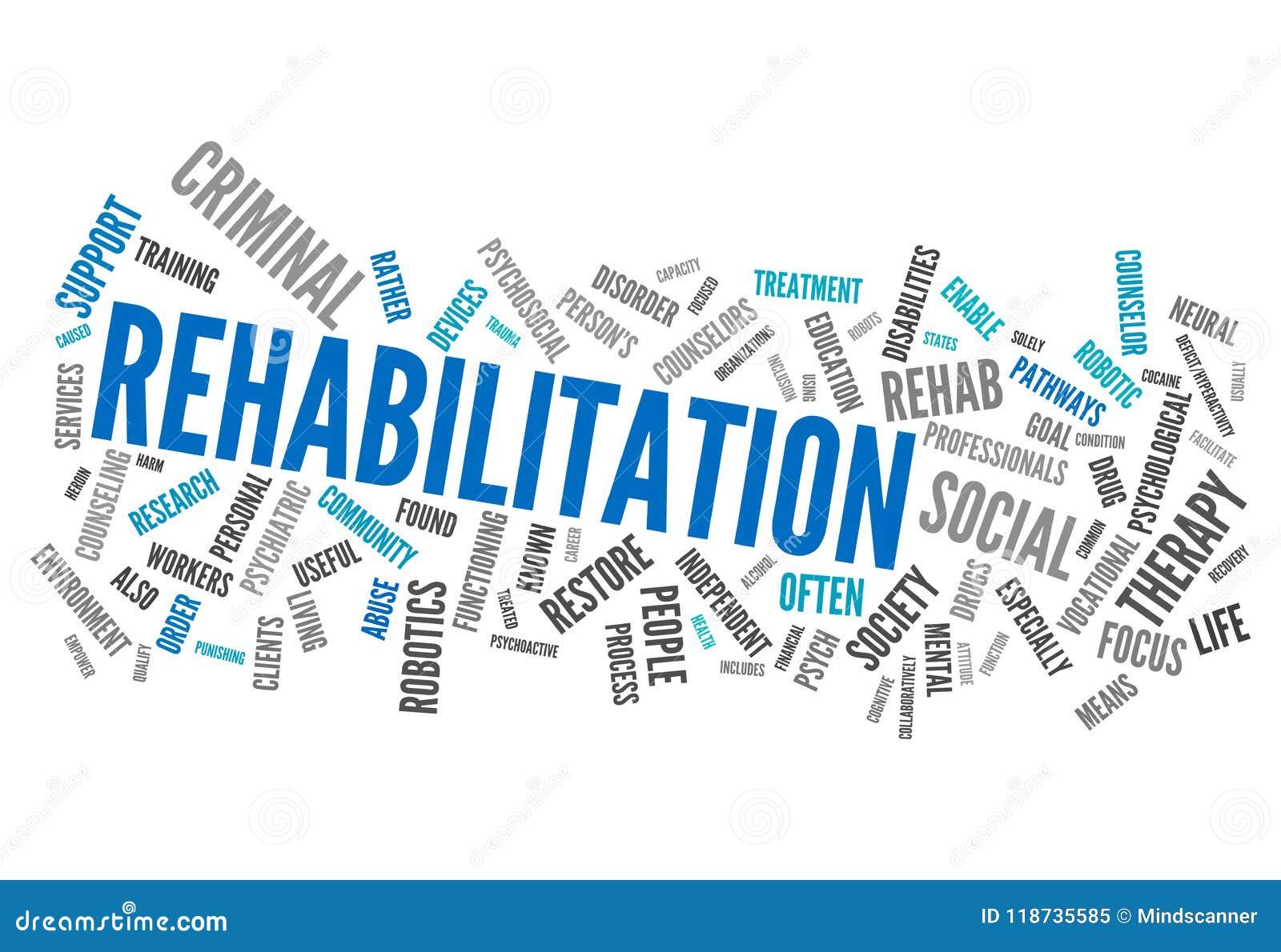 Word Cloud Rehabilitation stock illustration. Illustration of therapy ...