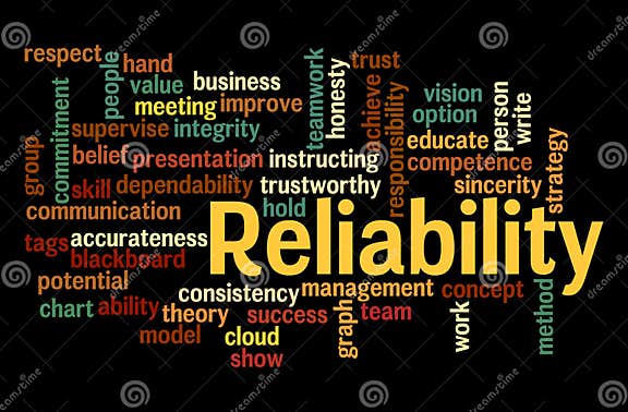 Word Cloud with RELIABILITY Concept Stock Illustration - Illustration ...