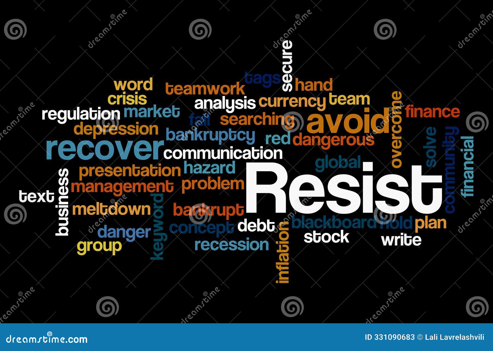 Resist Concept With Determined Woman Cartoon Vector | CartoonDealer.com ...