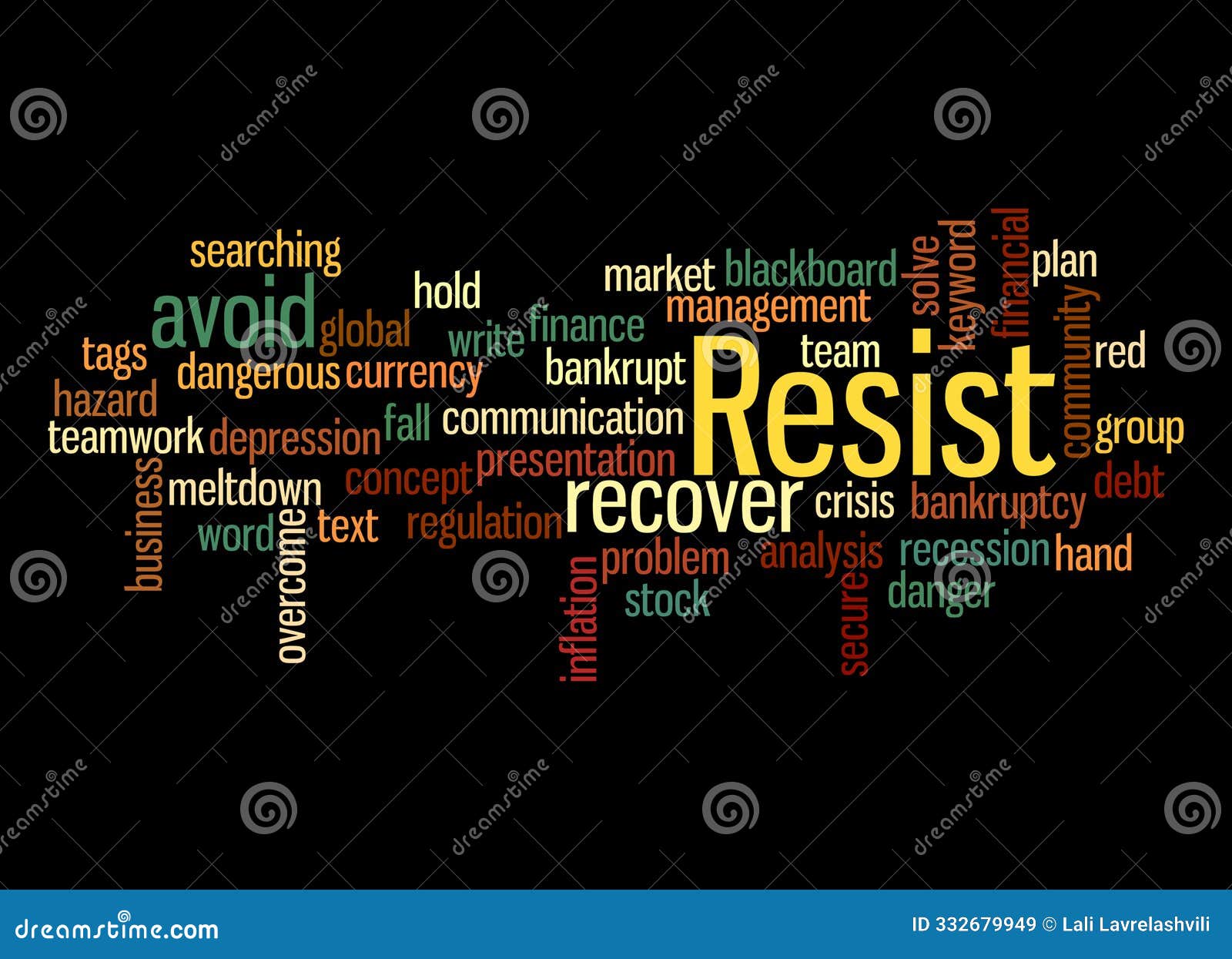 Word Cloud with RESIST Concept Stock Image - Image of danger, plan ...