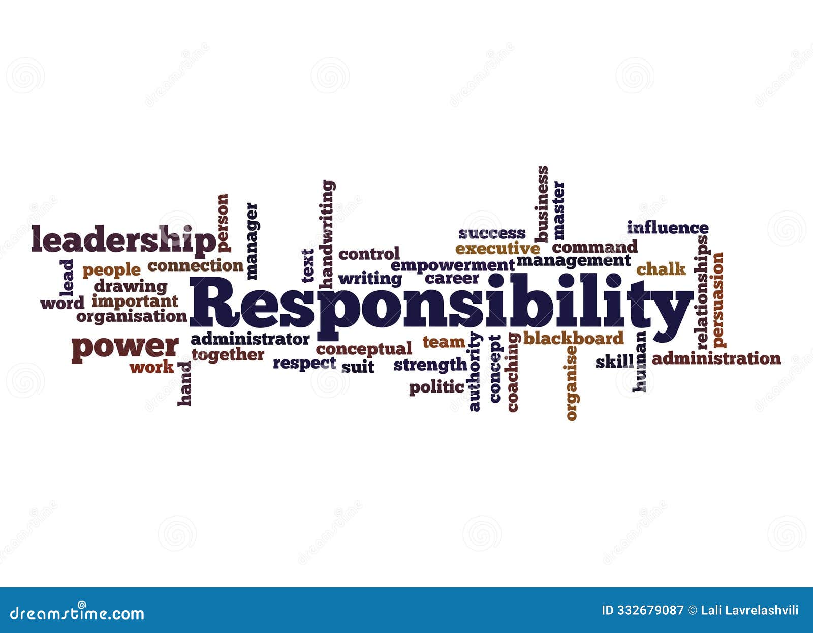 Word Cloud with RESPONSIBILITY Concept Stock Illustration ...