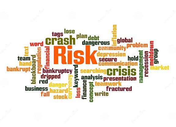 Word Cloud with RISK Concept Stock Illustration - Illustration of crash ...