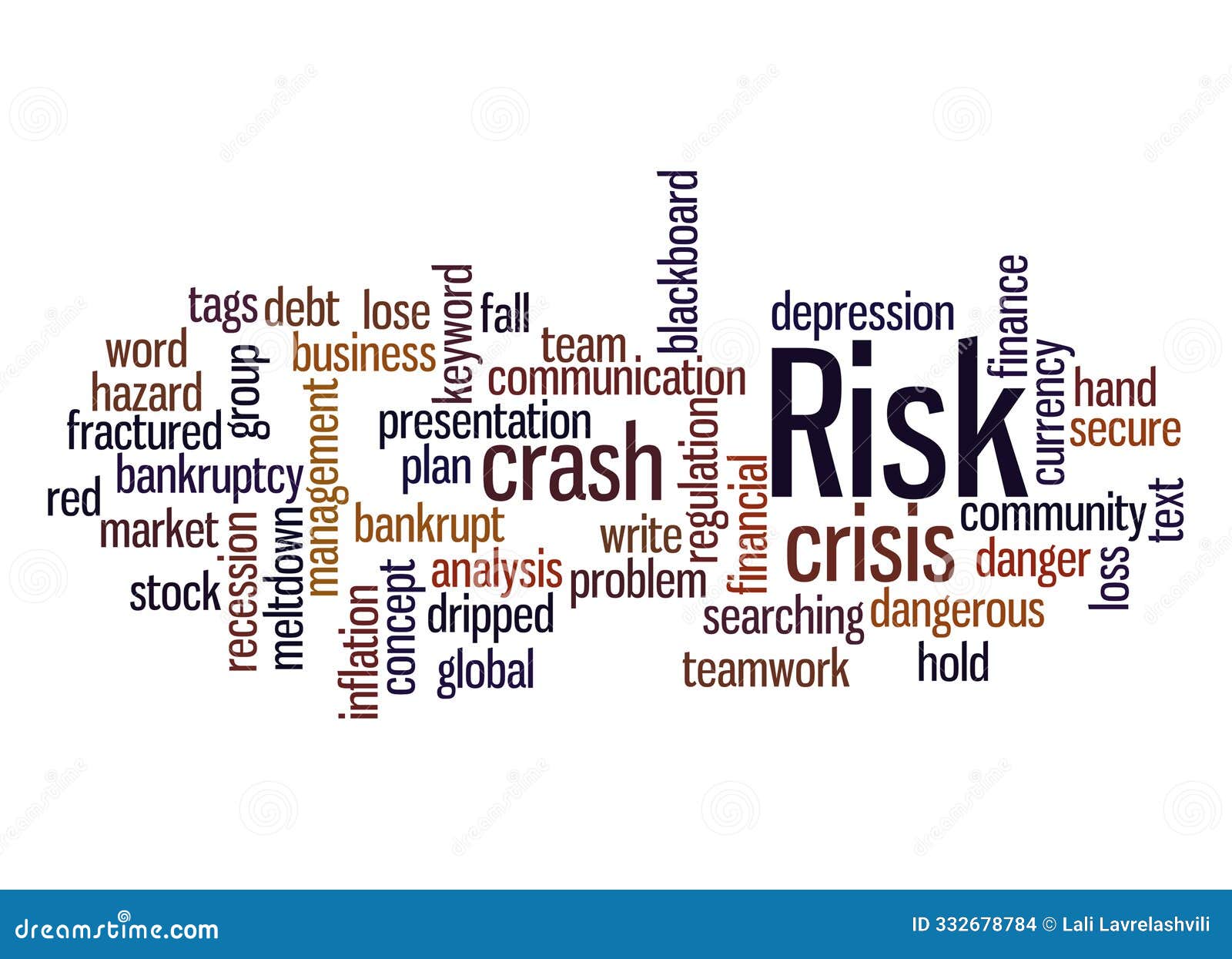 Word Cloud with RISK Concept Stock Illustration - Illustration of fall ...