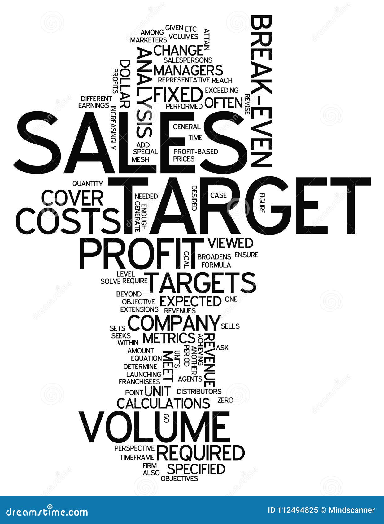 Word Cloud Sales Target stock illustration. Illustration of motivator ...