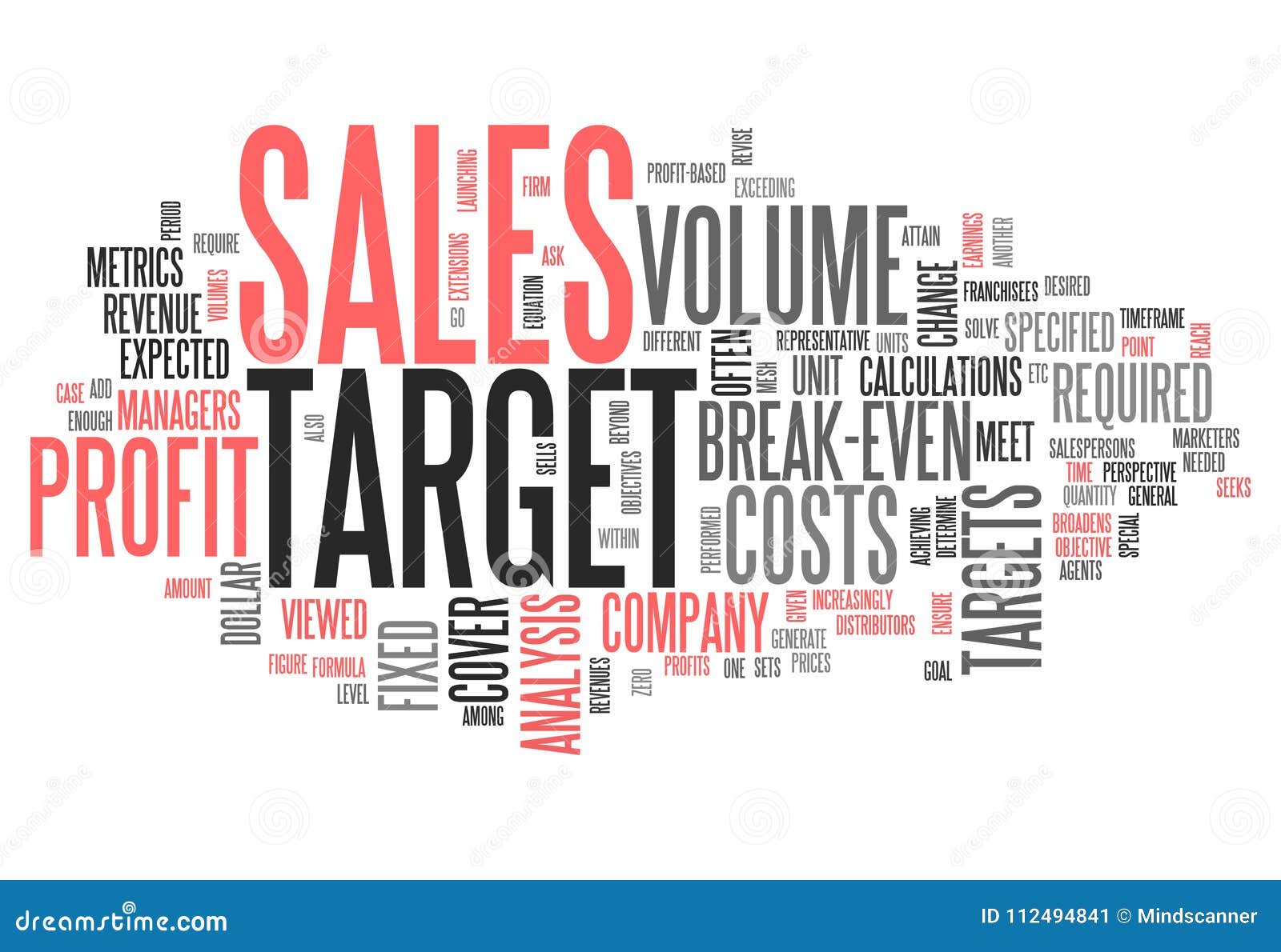 Word Cloud Sales Target stock illustration. Illustration of cloud ...