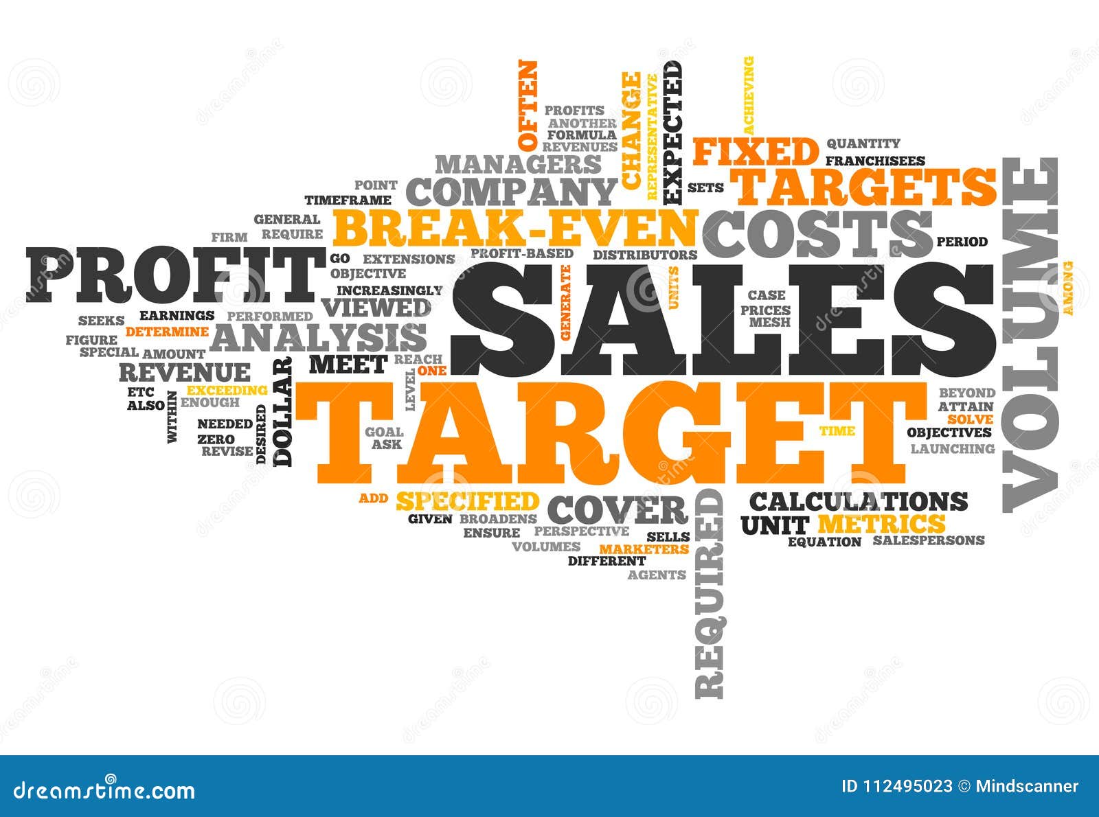 Word Cloud Sales Target stock illustration. Illustration of sellers ...