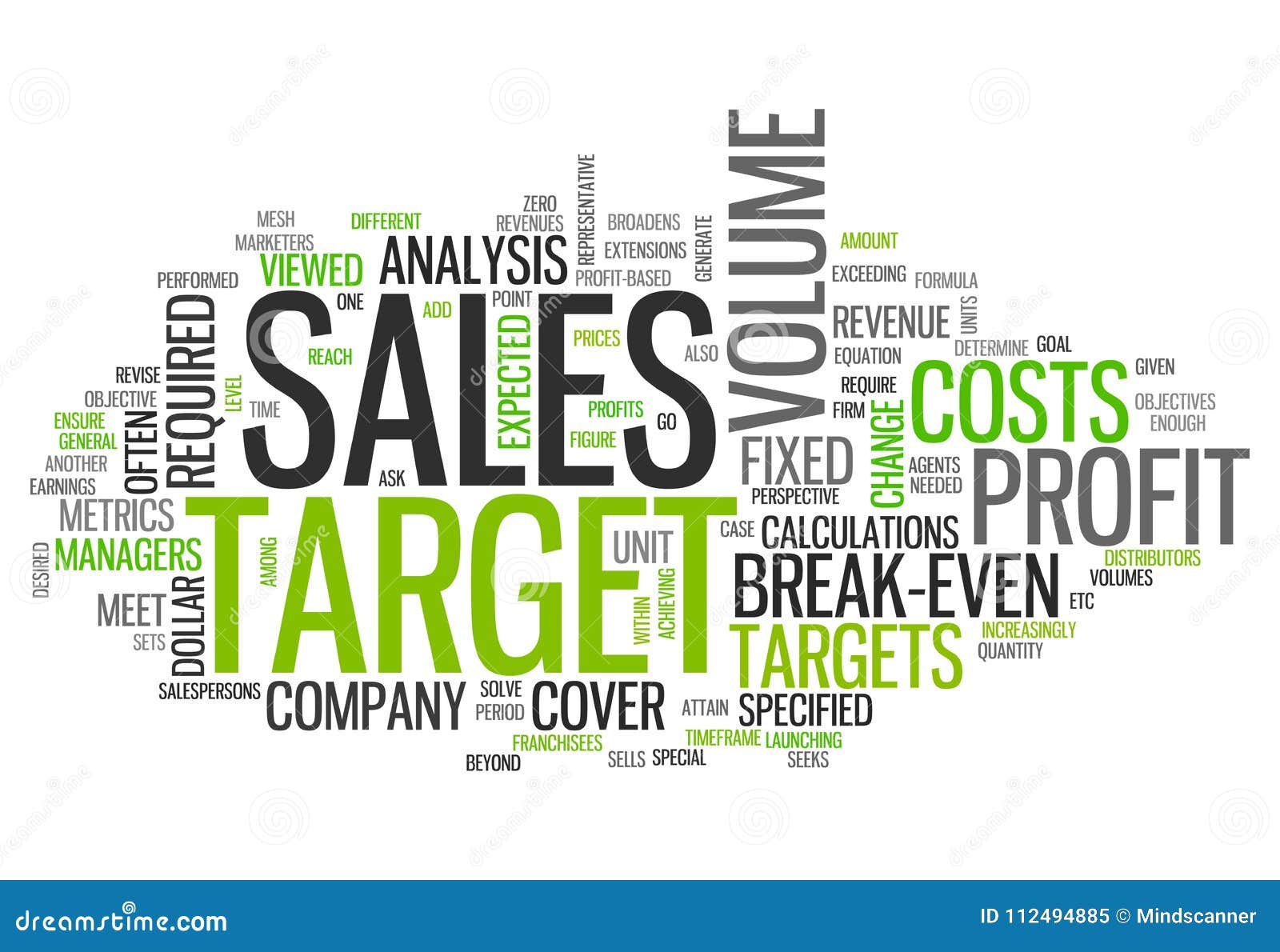 Word Cloud Sales Target stock illustration. Illustration of sell ...