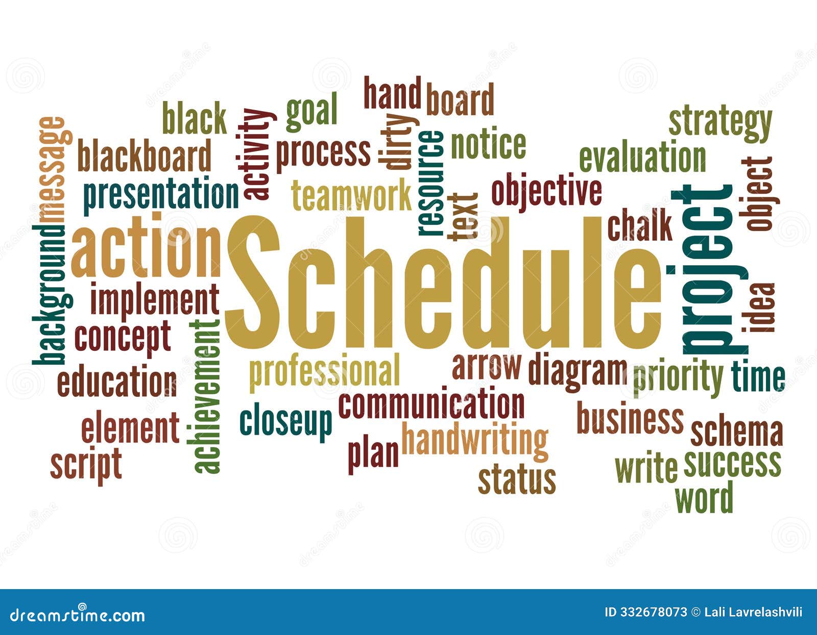 Word Cloud with SCHEDULE Concept Stock Image - Image of object ...