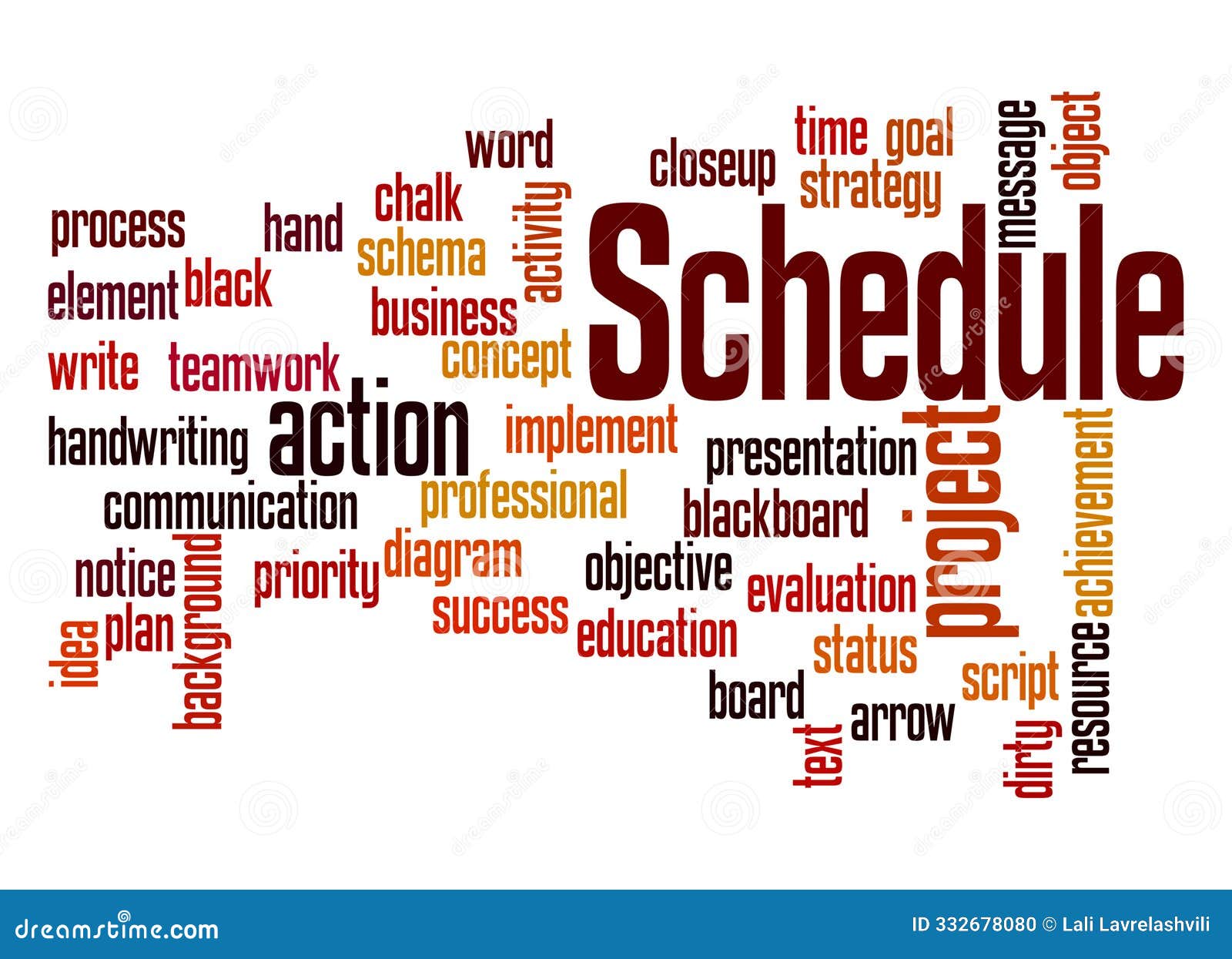 Word Cloud with SCHEDULE Concept Stock Illustration - Illustration of ...