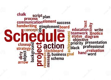 Word Cloud with SCHEDULE Concept Stock Image - Image of achievement ...
